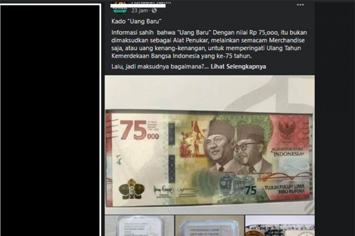 Cek Fakta: Benarkah Uang Baru Rp75 Ribu Hanya Sebagai Cendera Mata ...